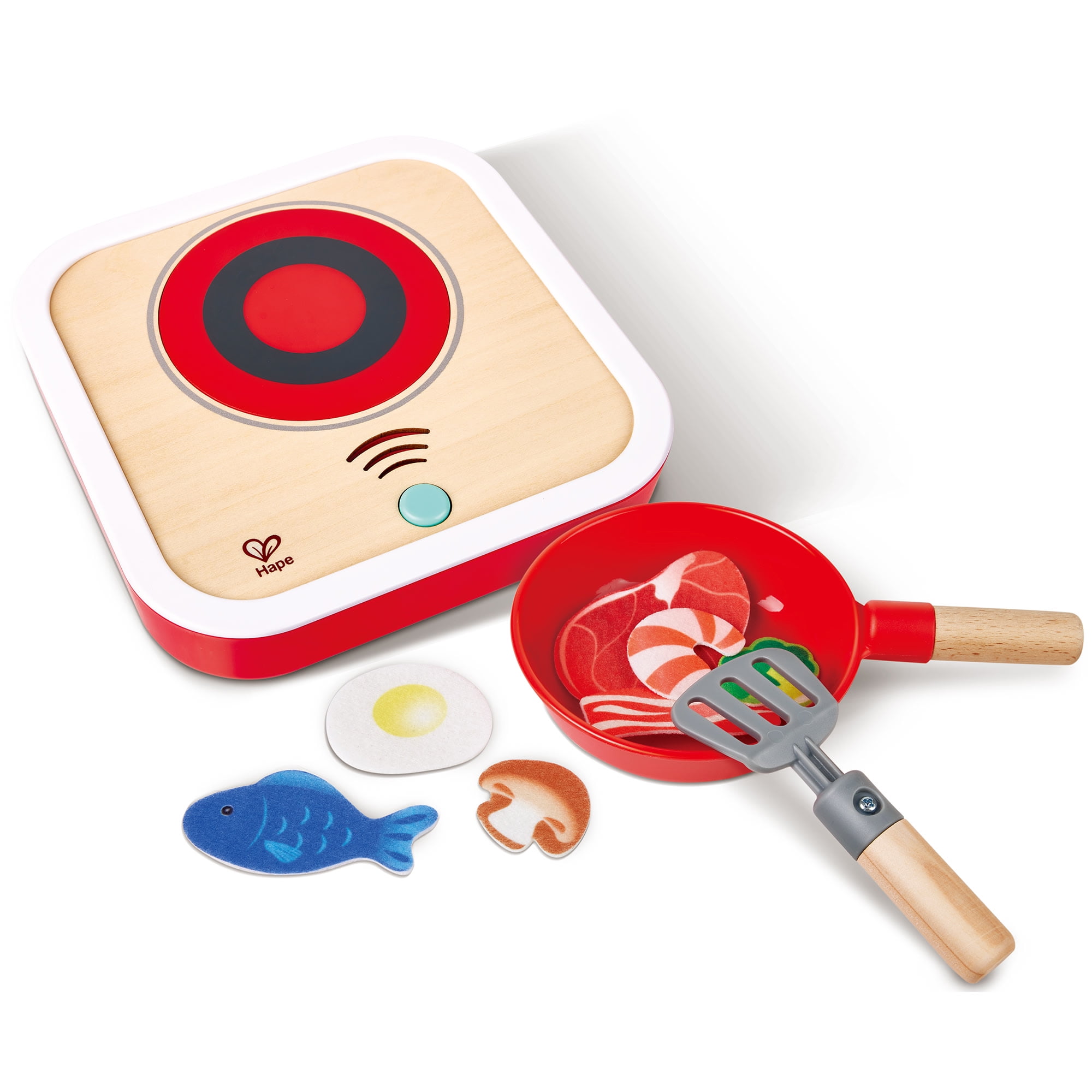 Hape: Interactive Stove Set - Light & Sound, Wooden Cooking Kitchen ...