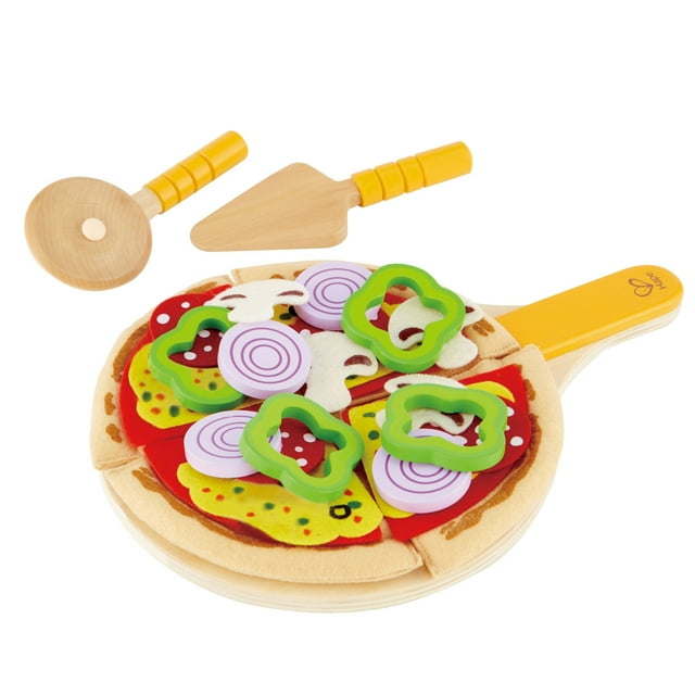Hape Kitchen Homemade Pizza Food Wooden Playset, 33 Pieces - Walmart.com