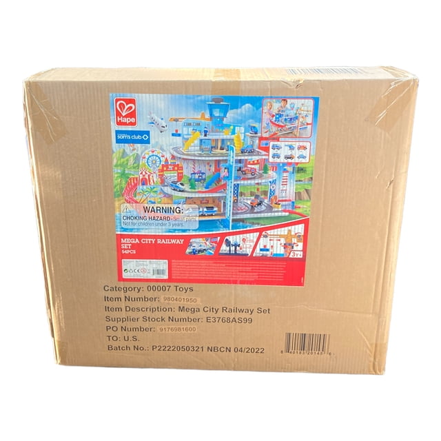 Hape Mega City Railway Set, 54 PCs, Ages 3+, Indoor Play - Walmart ...