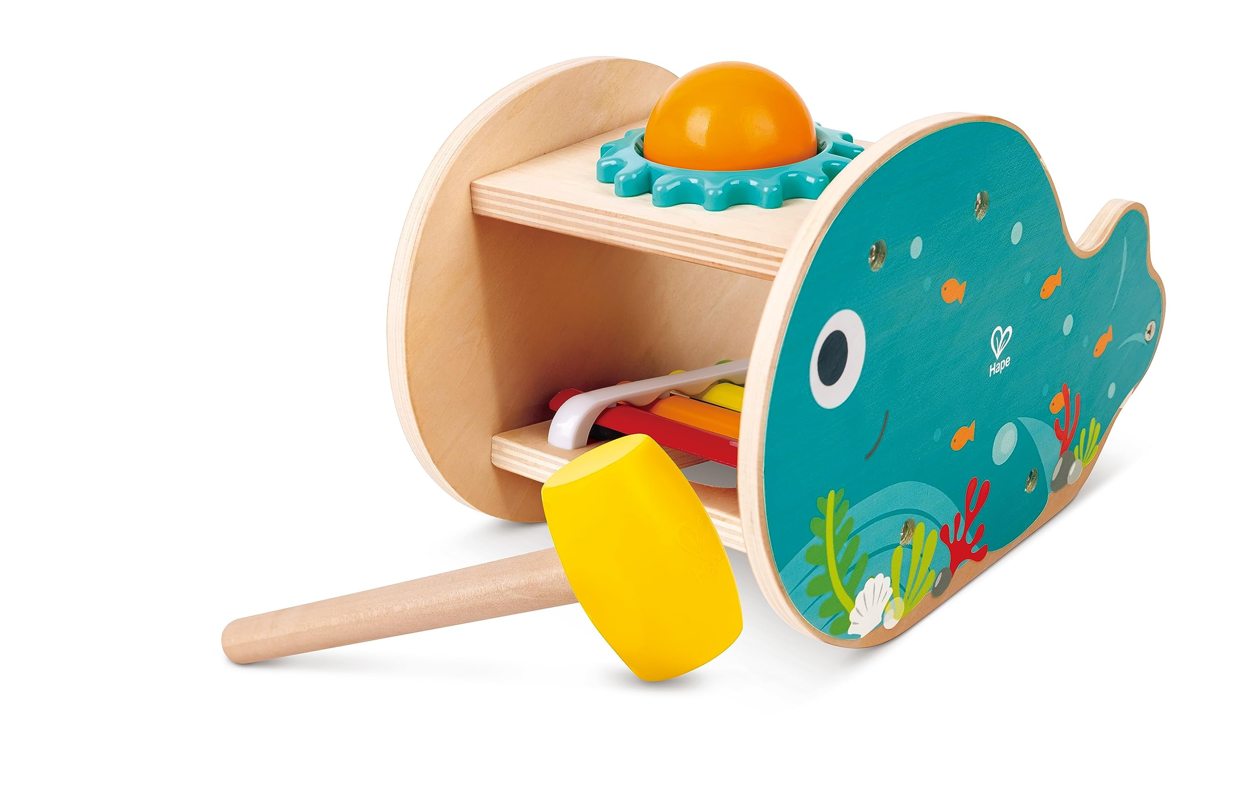 Hape: Musical Whale Tap DHF10 Bench - Pound & Play Wooden Sound Toy ...