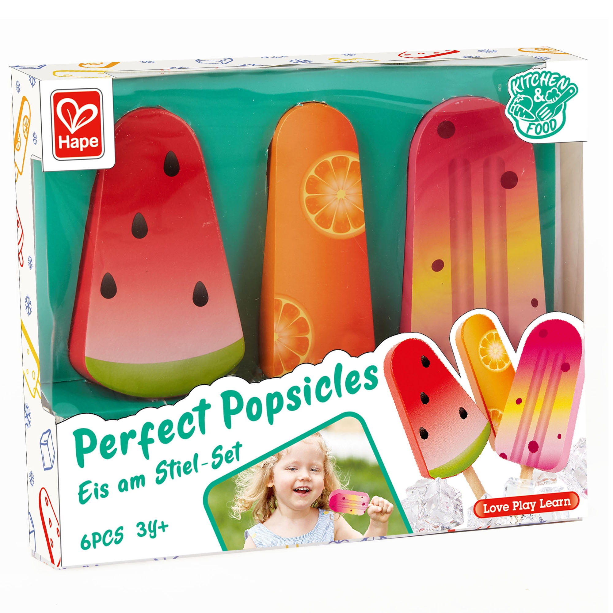 Hape: Perfect Popsicles - 3pc Wooden Toy, Kitchen Food Playset, 3 ...