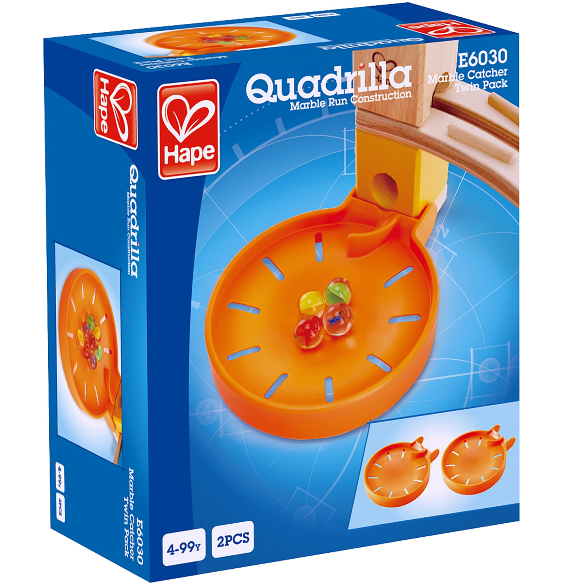 Hape: Quadrilla: Marble Catcher Twin Pack - 2 Marble Catchers, For Use ...