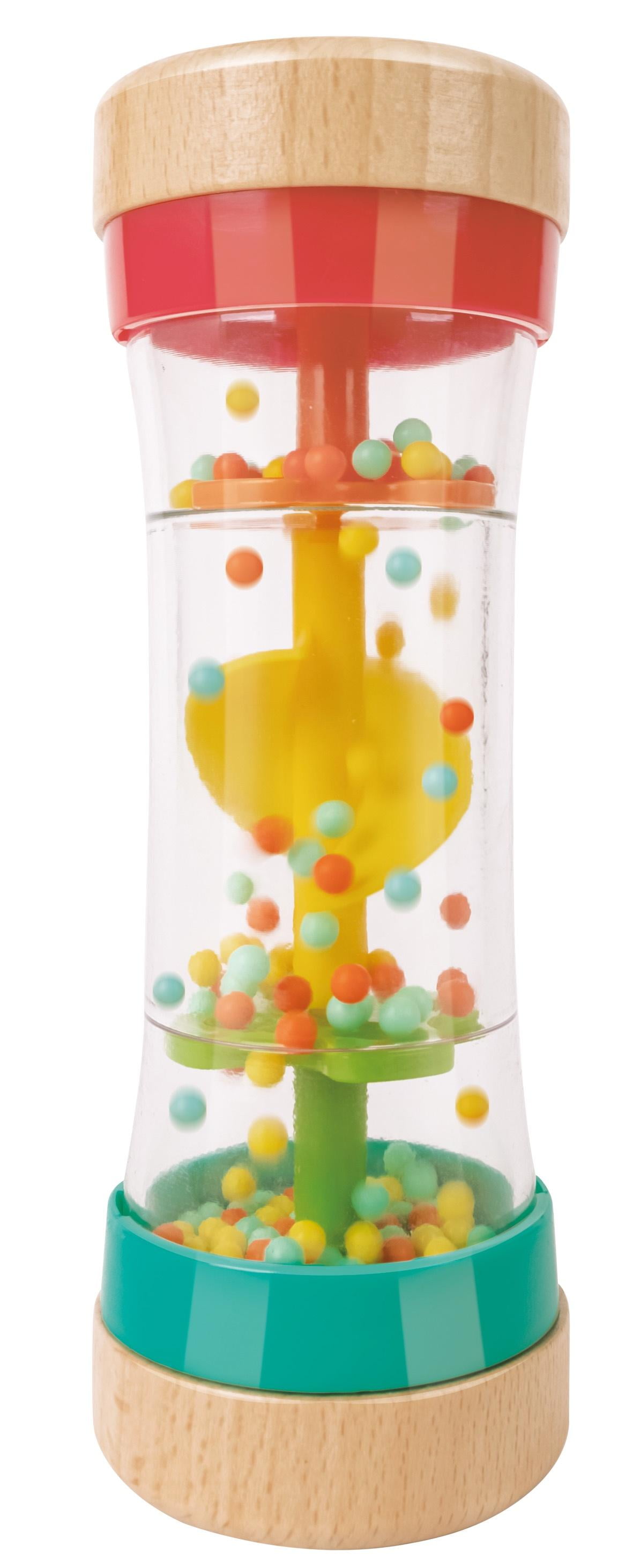 Hape Rainbow Stick Shake Beaded Raindrops, Infant Sensory Rattle Toy ...