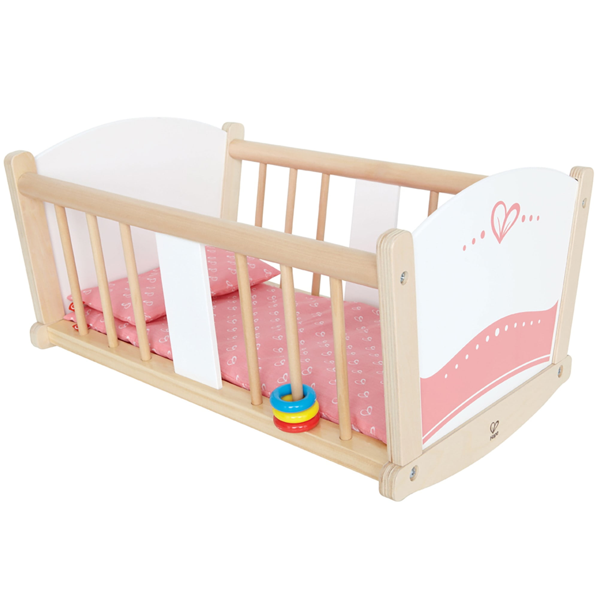 Hape Toddler Playset - Wooden Rock-A-Bye Baby Doll Crib Furniture ...