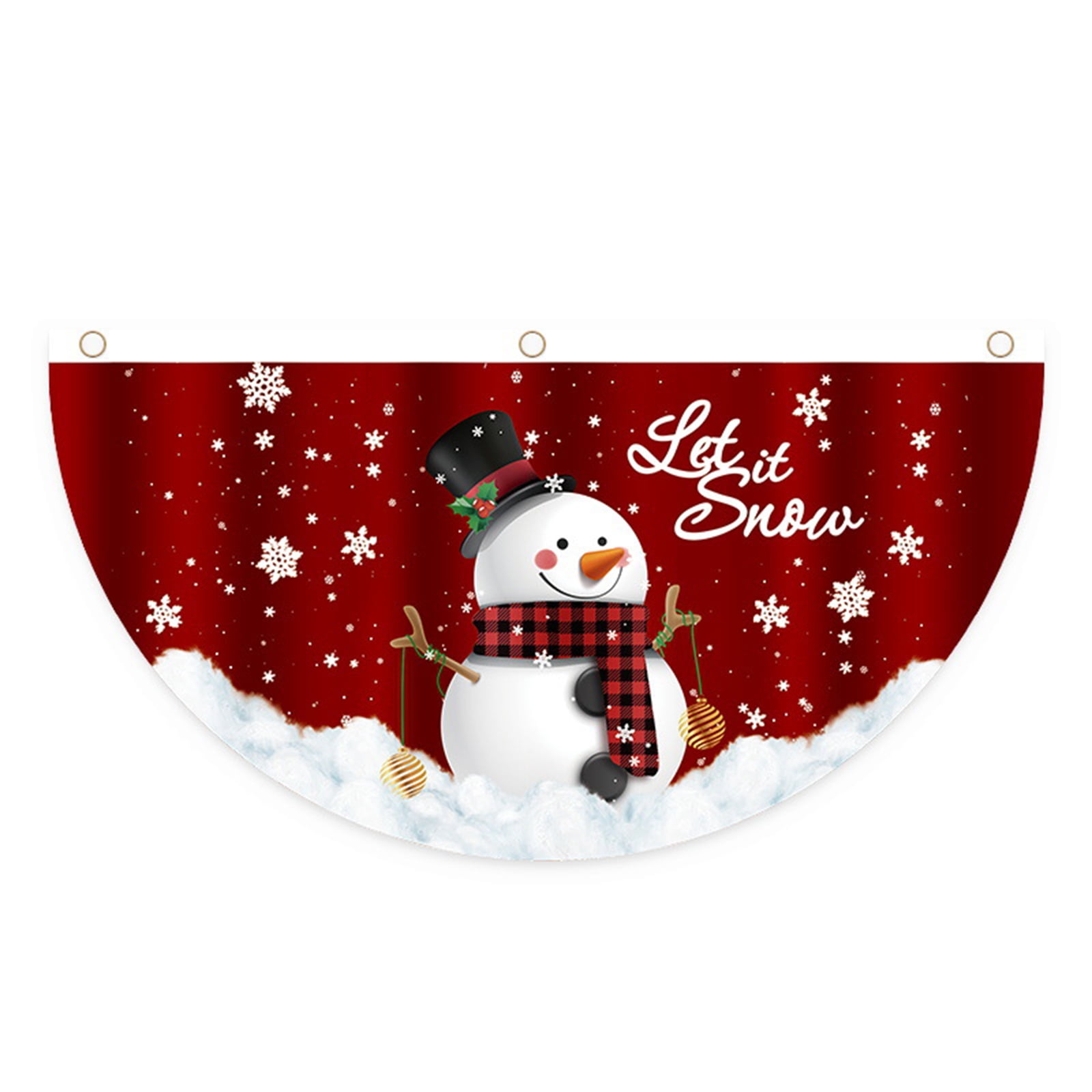 Hapeisy Christmas Bunting Flag，Outdoor Winter Flag Bunting Half Fan ...