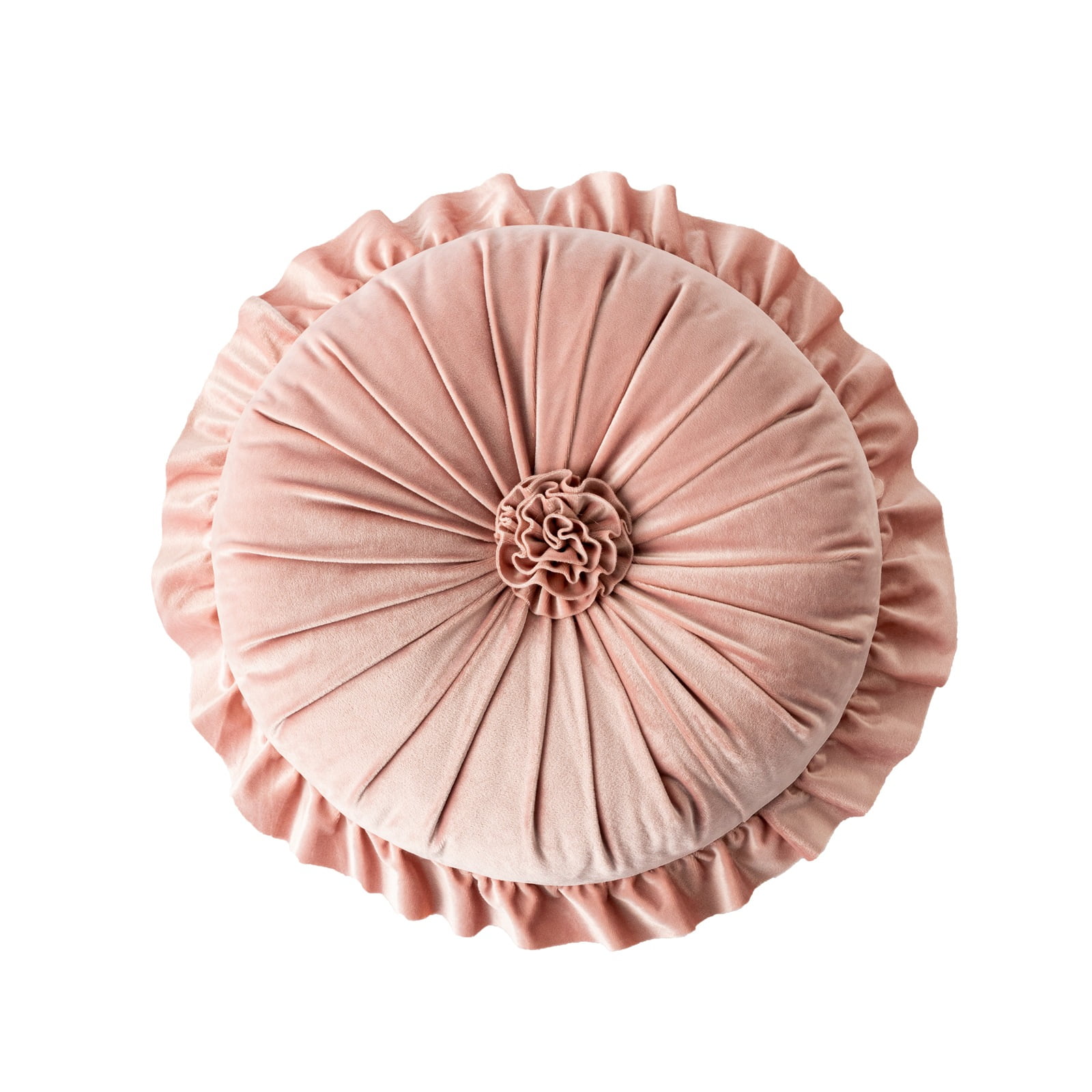 Hapeisy Round Pillow Cushion for Couch Velvet Decorative ,Cotton Round ...