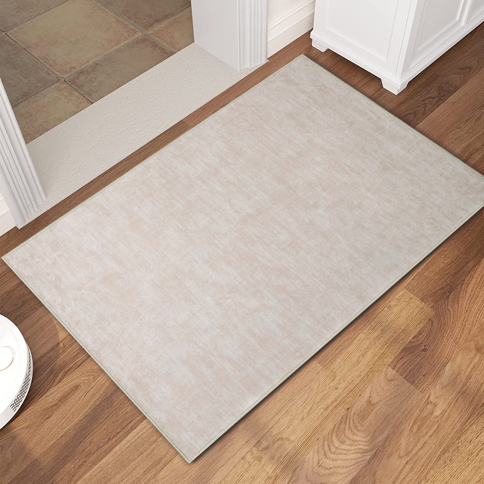Haperlare 2' x 3' Beige Small Contemporary Area Rug Modern Solid Indoor ...