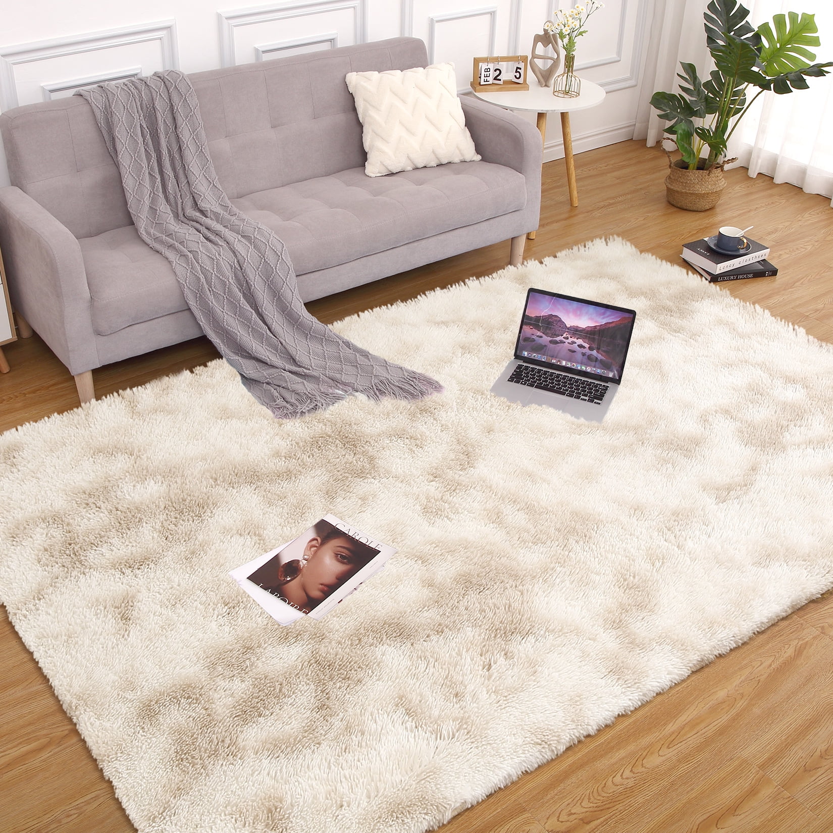 Haperlare 6'x9' Area Rugs for Living Room, Super Soft Fluffy Modern ...