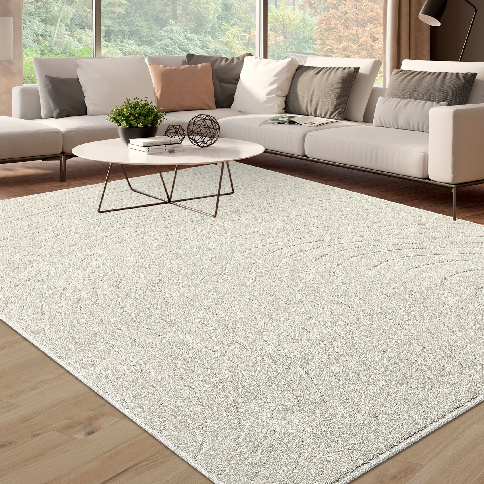 Haperlare Area Rug Boho Rug High-Low Pile Textured Bohemian Rug Non ...