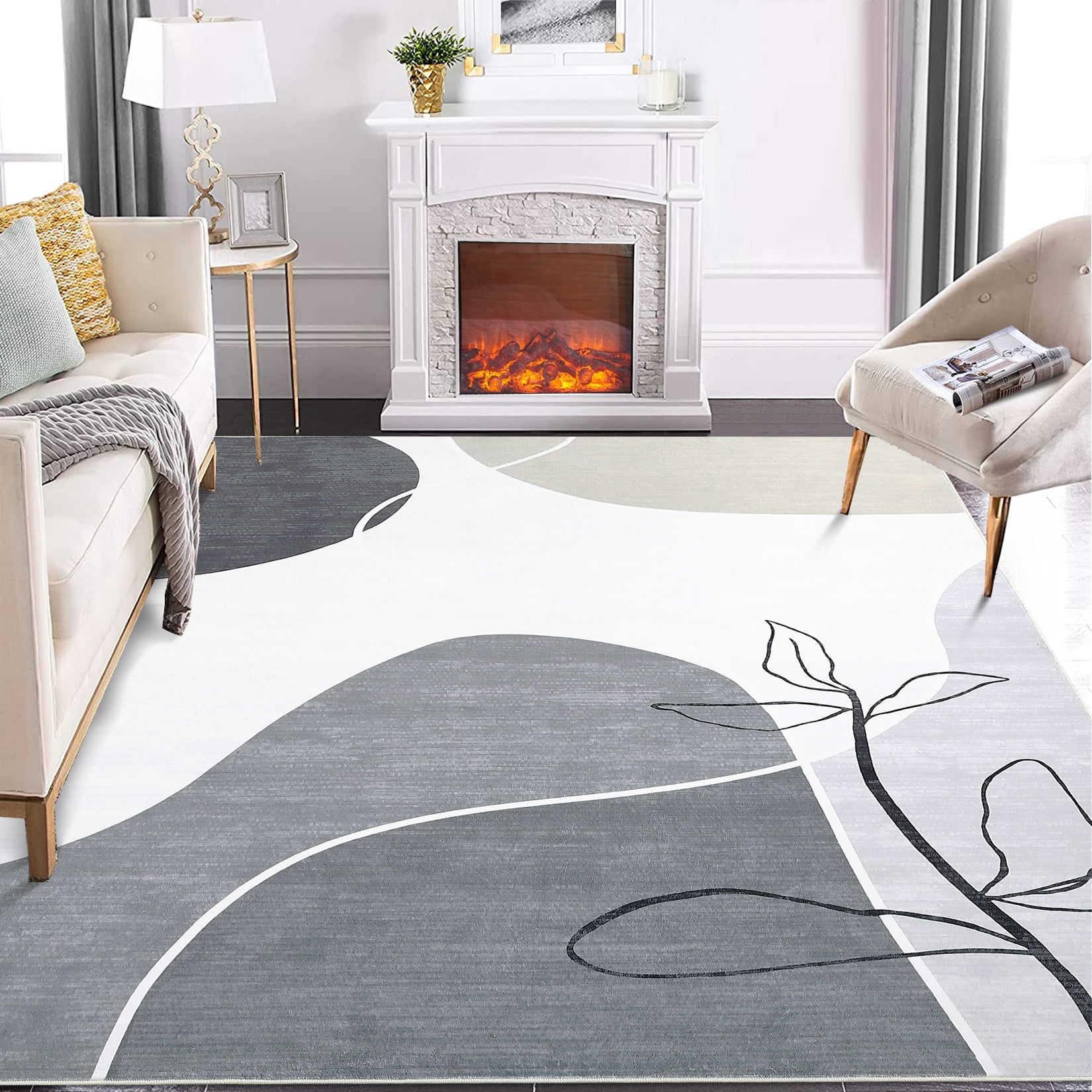 Haperlare Area Rug Boho Washable Rug Contemporary Floor Carpet ...