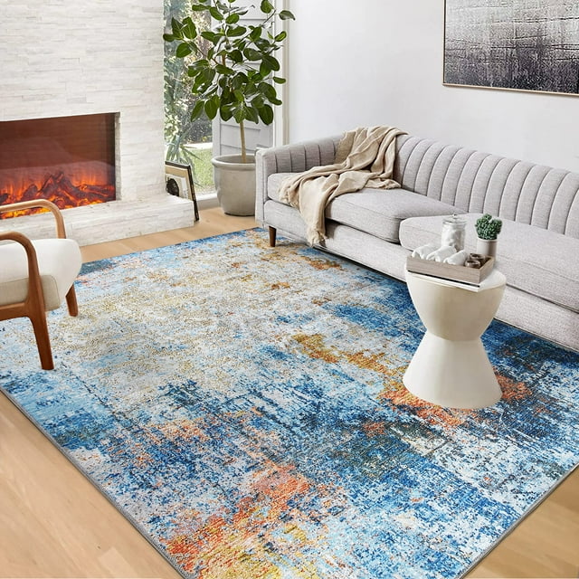 Haperlare Area Rug Modern Abstract Area Rug Machine Washable Indoor ...