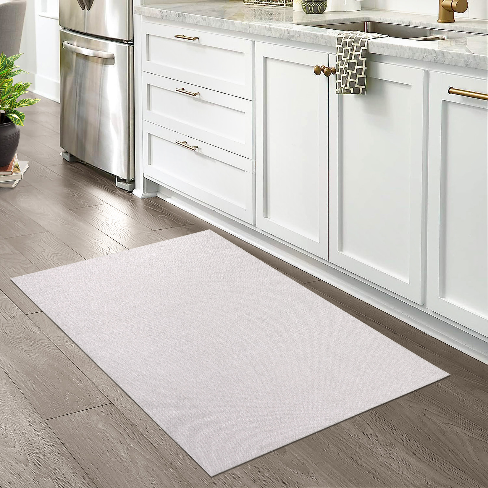 Haperlare Area Rug Modern Solid Textured Machine Washable Rug ...