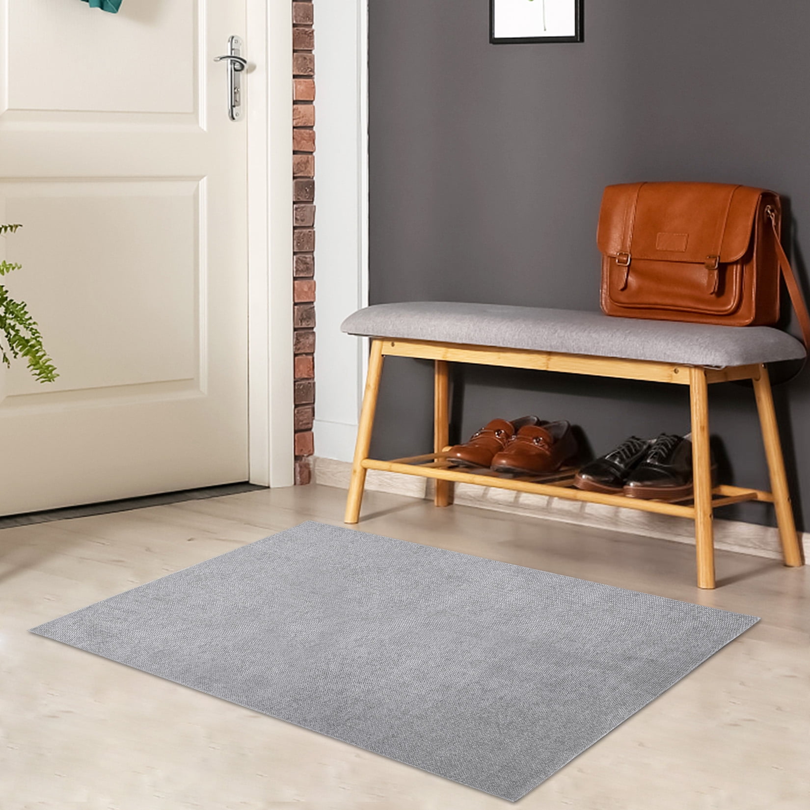 Haperlare Area Rug Modern Solid Textured Machine Washable Rug ...