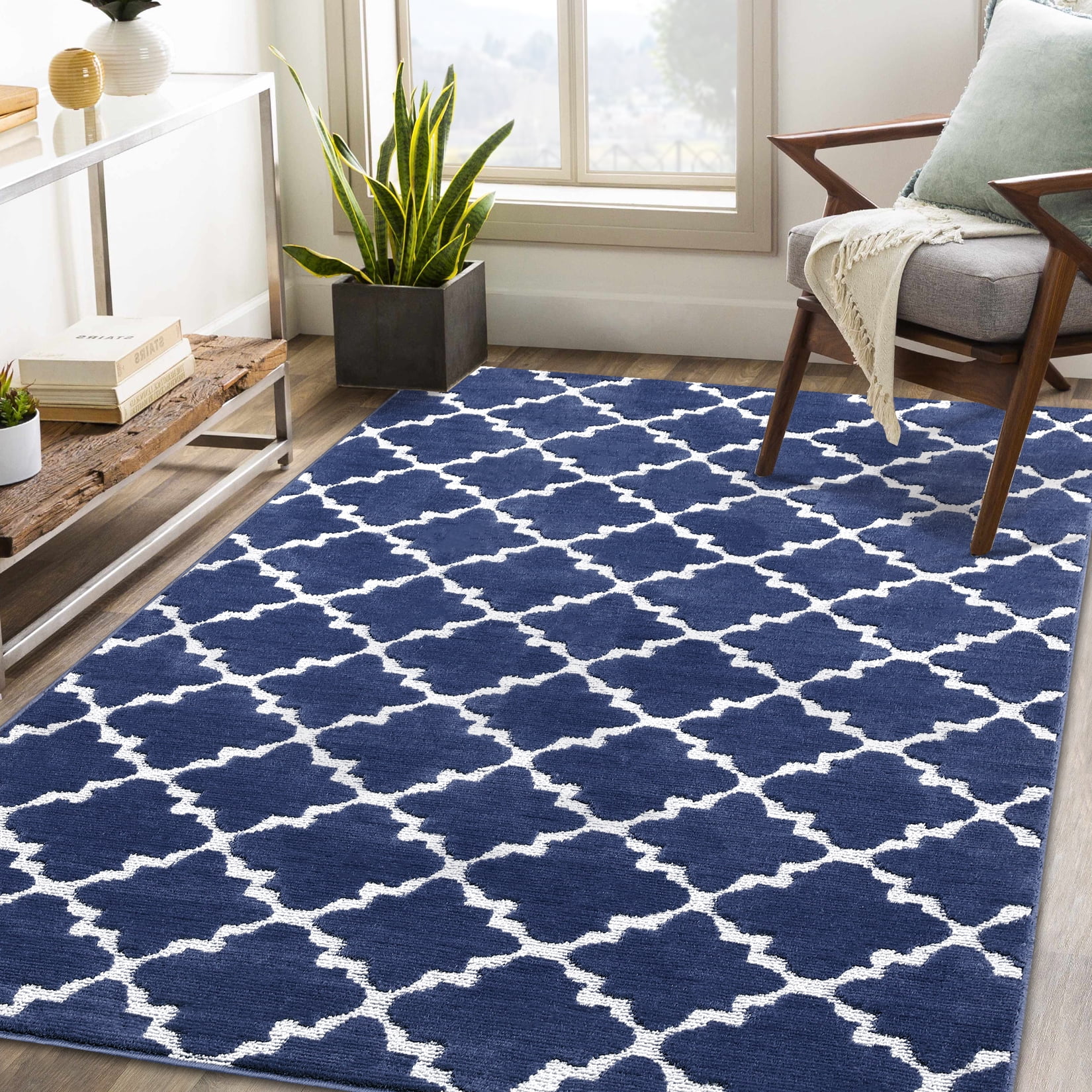 Haperlare Area Rug Shag Tufted Rug Moroccan Rug Diamond Lattice Area ...