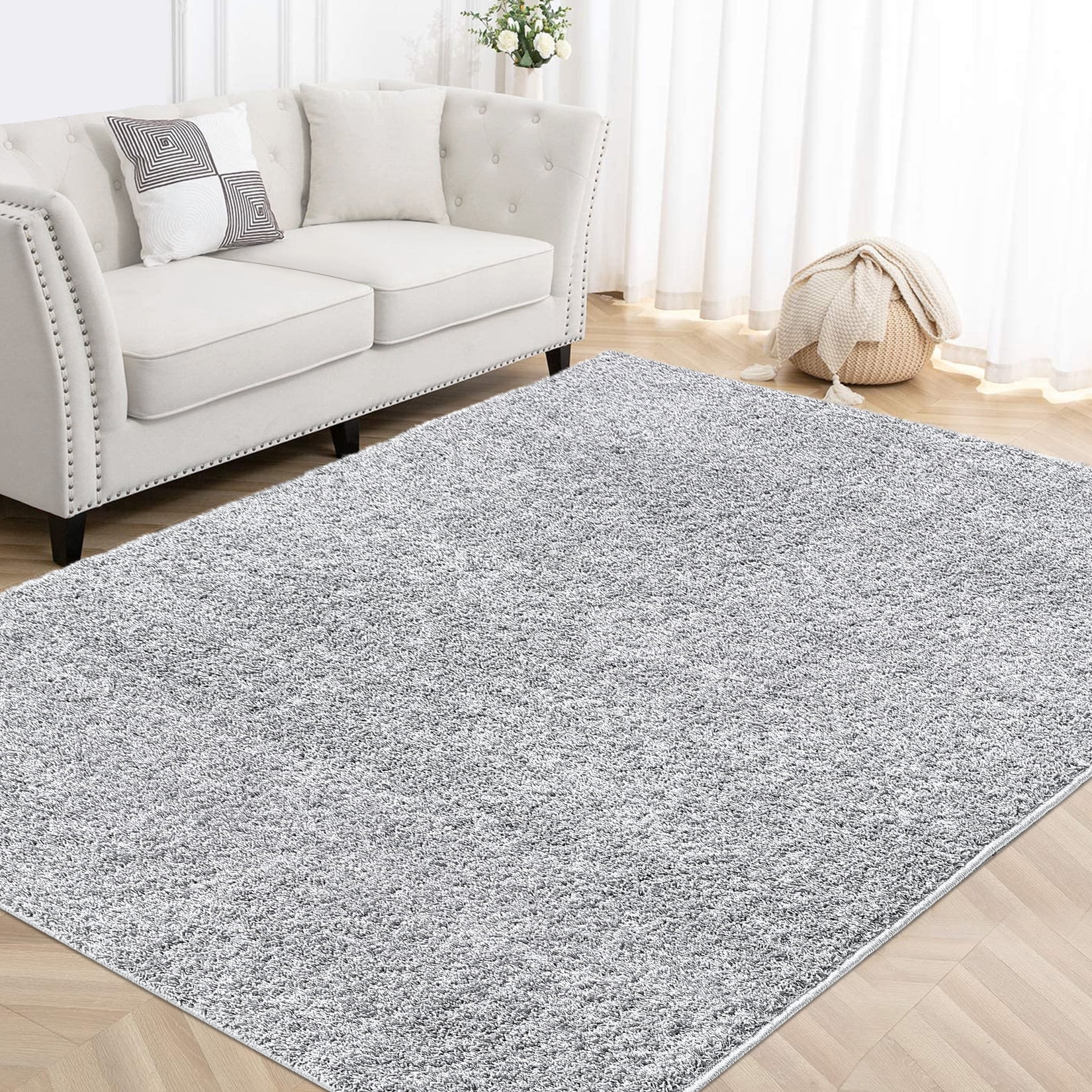 Haperlare Area Rug with Shaggy Fluffy Surface Modern Solid Shag Plush ...