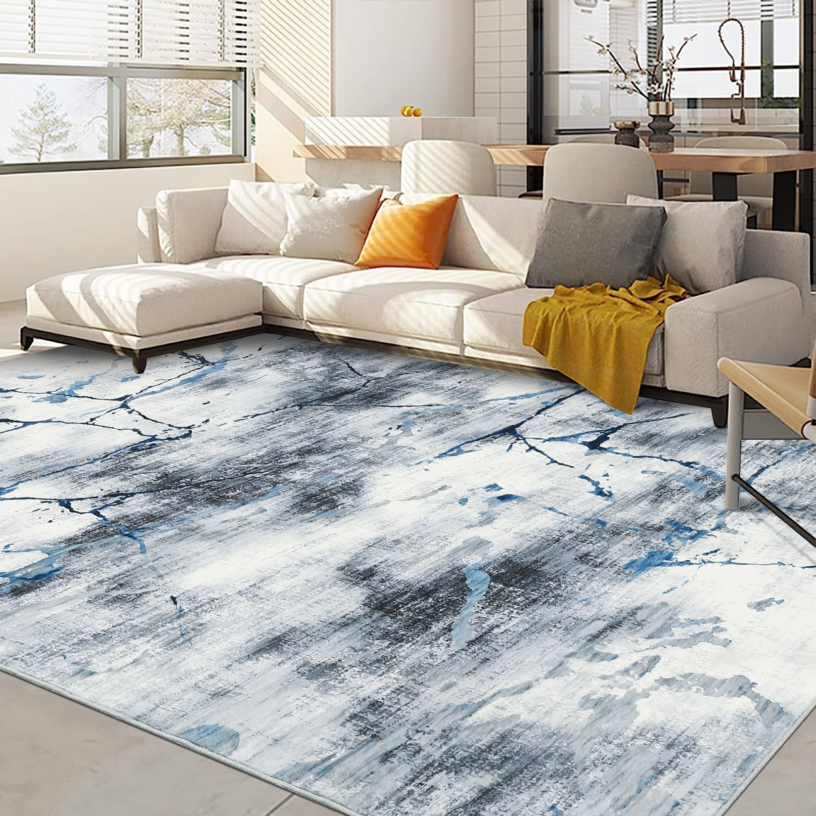 Haperlare Area Rugs Washable Contemporary Distressed Rugs for Bedroom ...