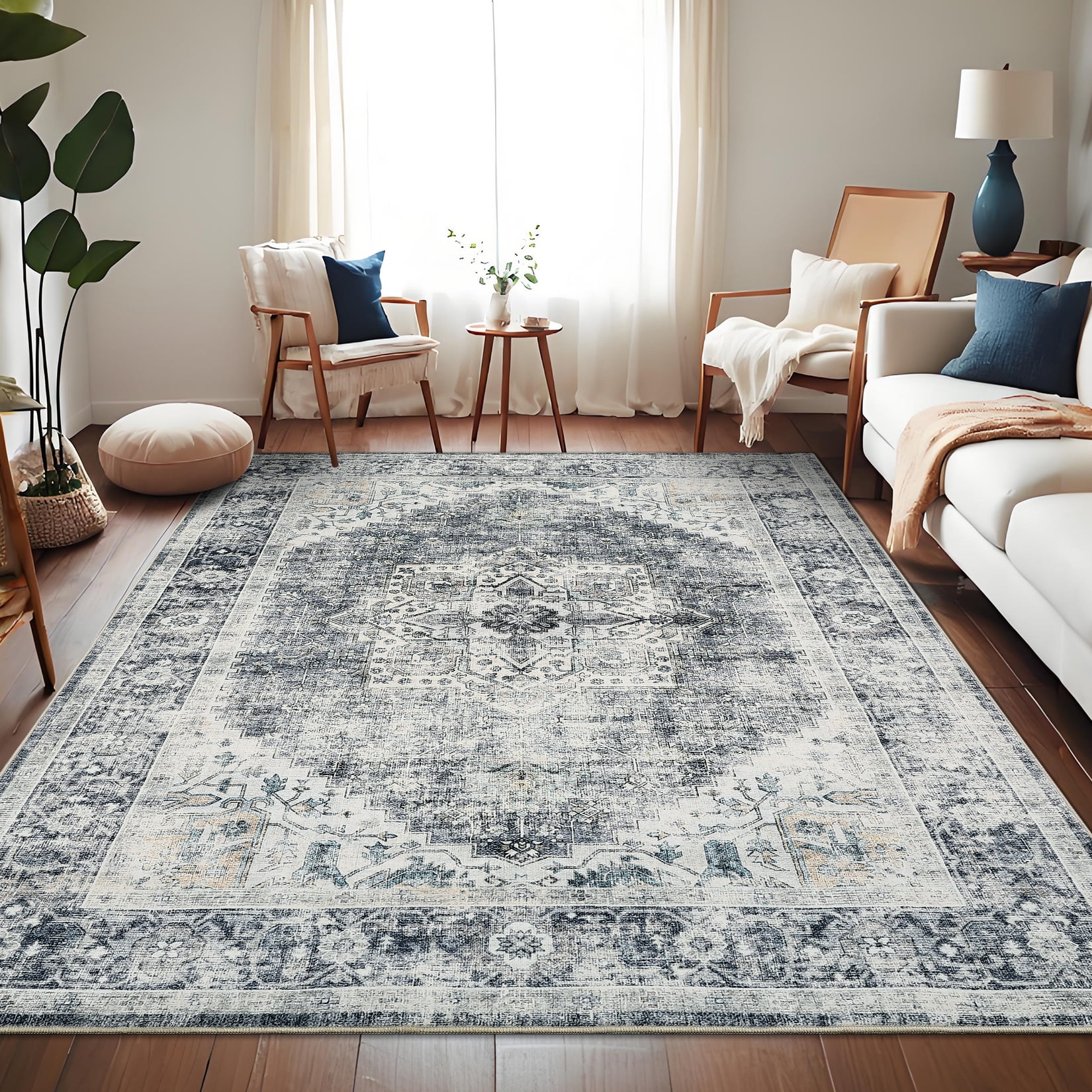 Haperlare Boho Area Rugs for Bathroom Washable Ultra-Thin Rugs for ...