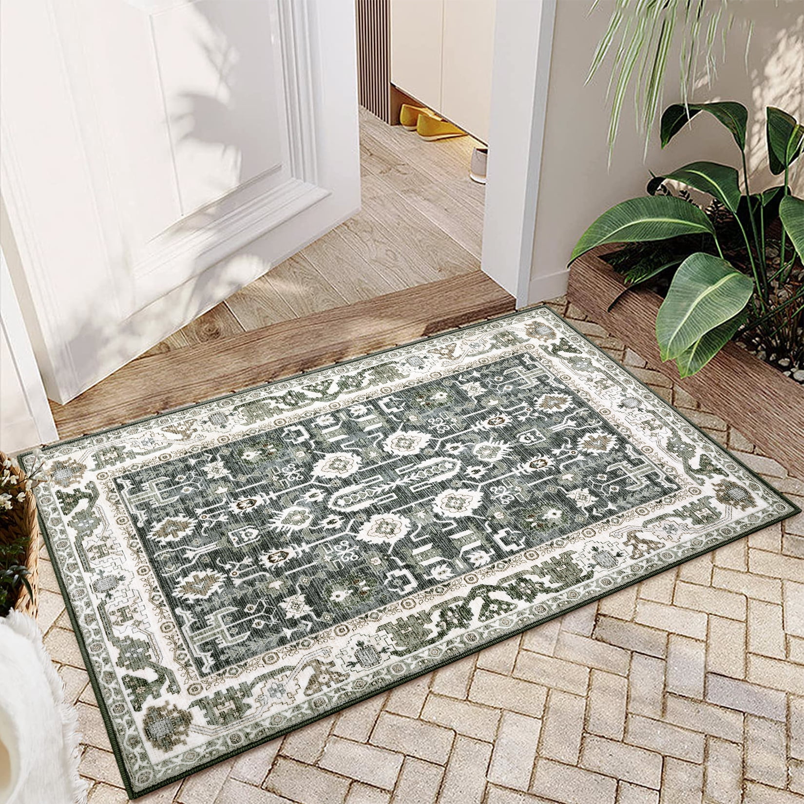 Haperlare Small Vintage Boho Rug for Living Room Washable All Season ...