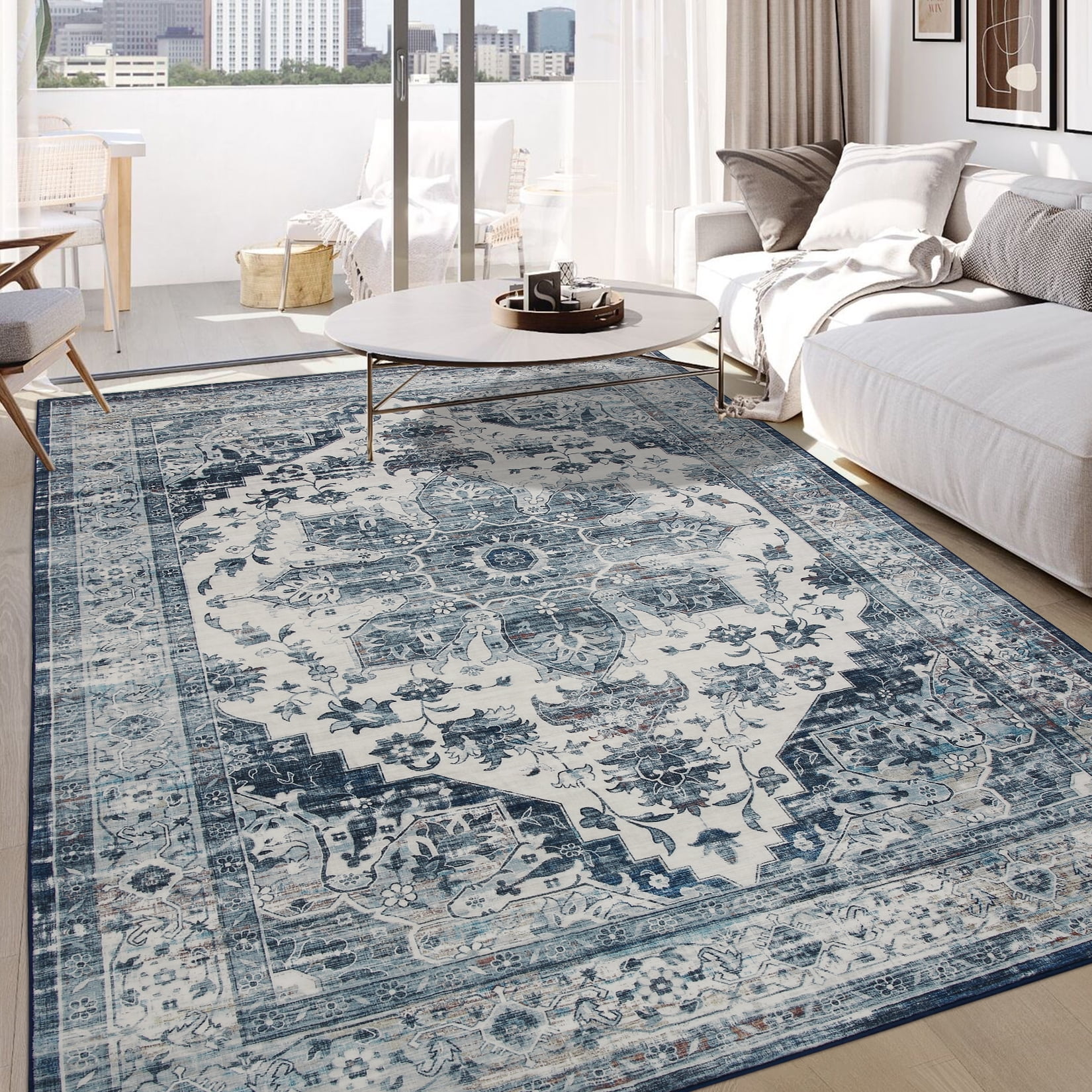 Haperlare Classic Persian Rug Washable Oriental Design Indoor Floor ...