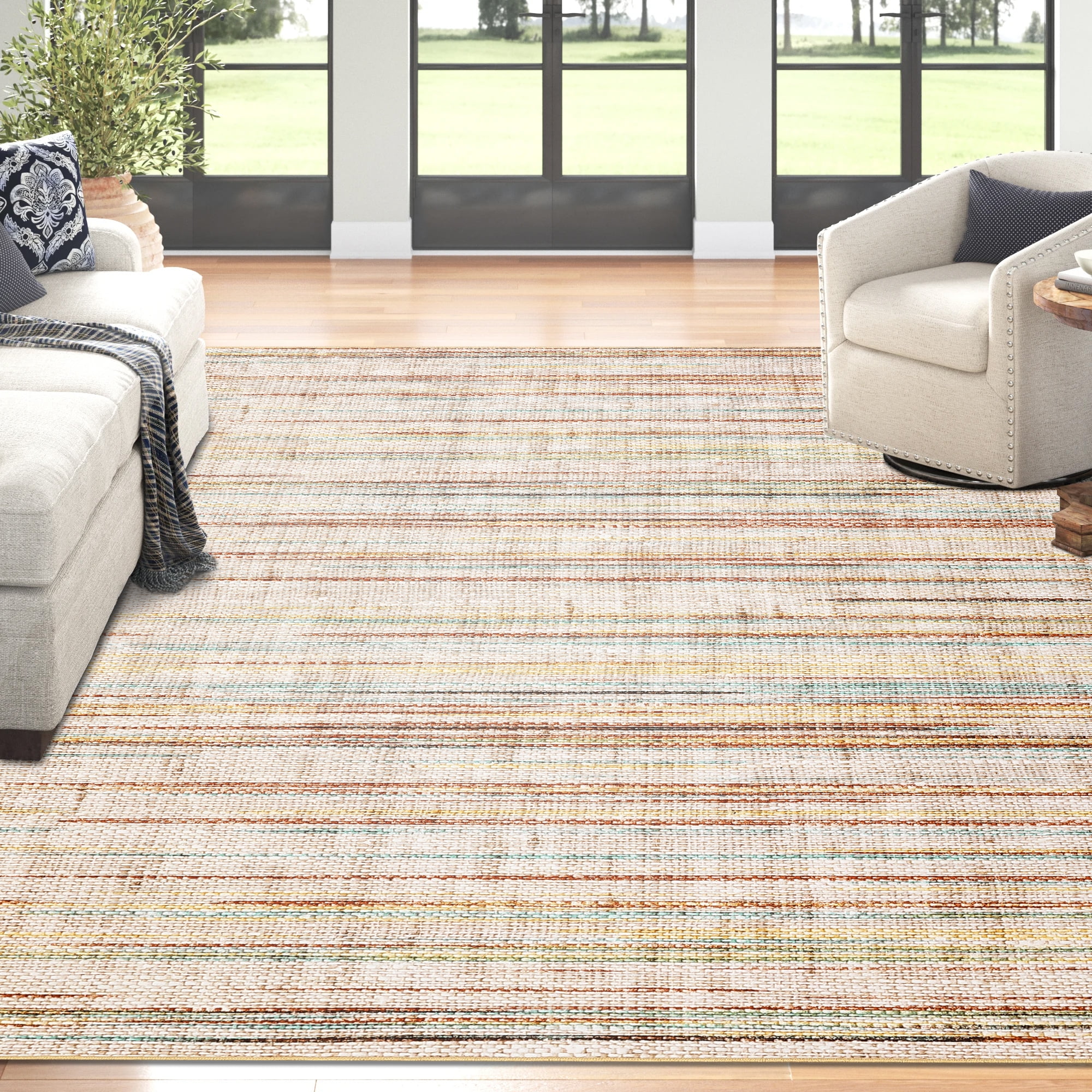 Haperlare Colorful Braided Rugs for Living Room Soft Ultra-Thin Area ...