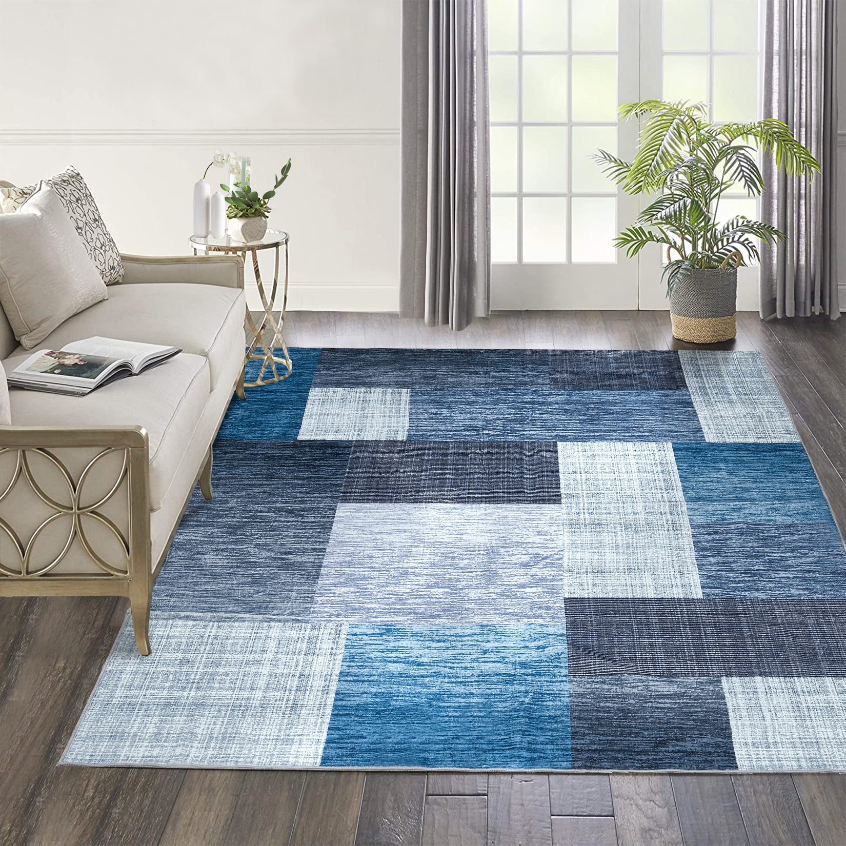 Haperlare Geometric Area Rugs Accent Modern Boho Tile Floorcover Area ...