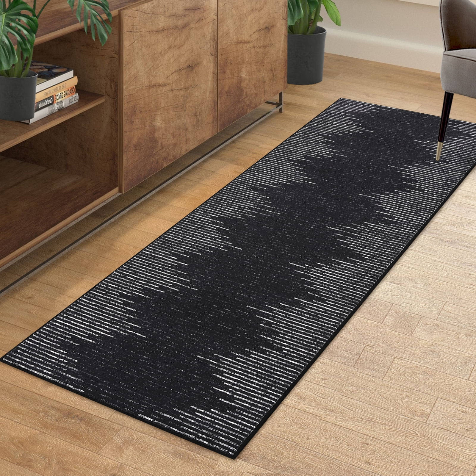 Haperlare Geometric Runner Rugs for Hallway Modern Stripe Washable Low ...