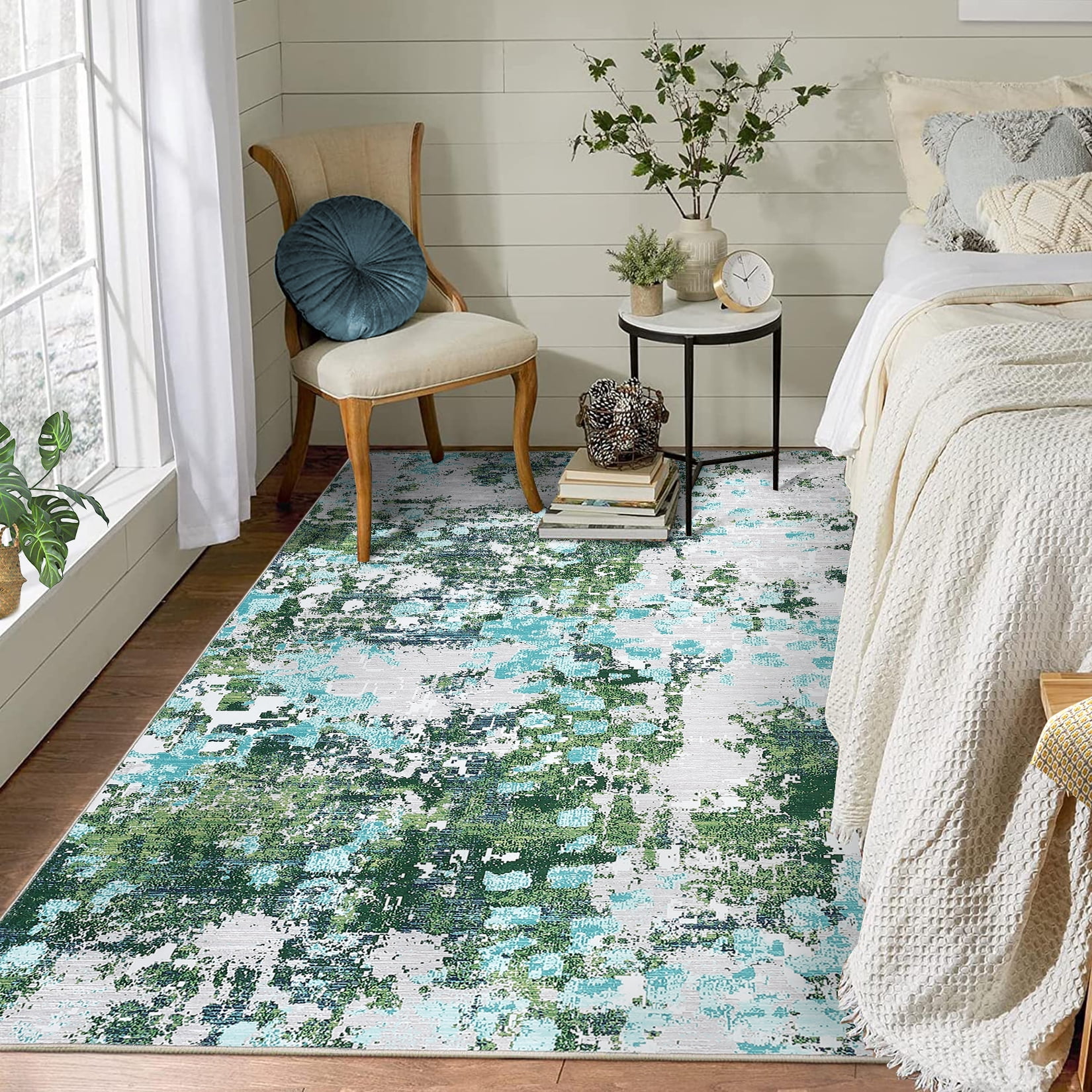 Haperlare Modern Abstract Area Rug Colorful Living Room Rug Soft Throw ...