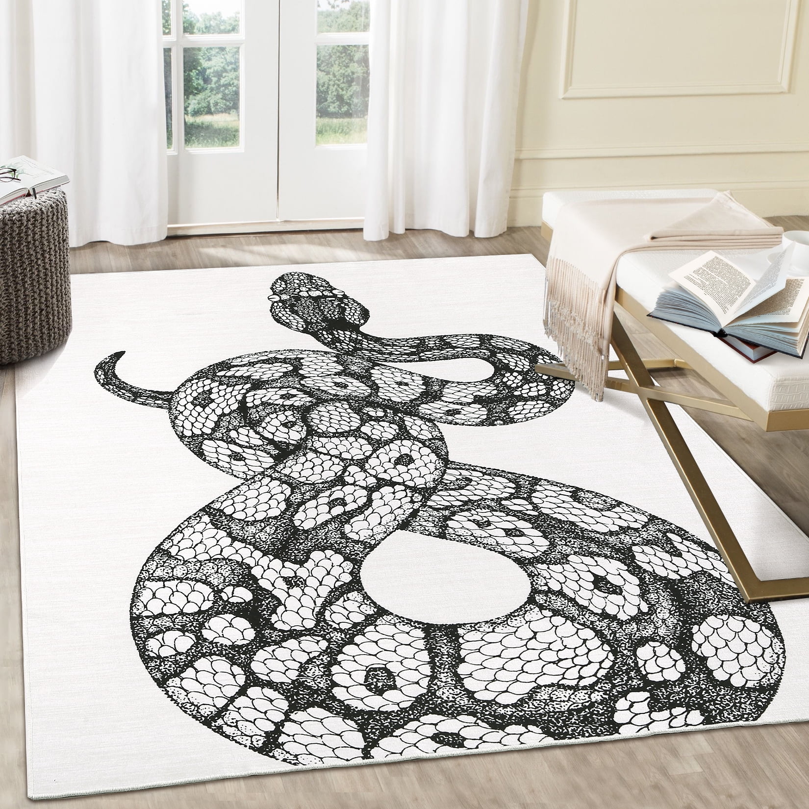 Haperlare Modern Abstract Washable Area Rugs for Kitchen Stain ...
