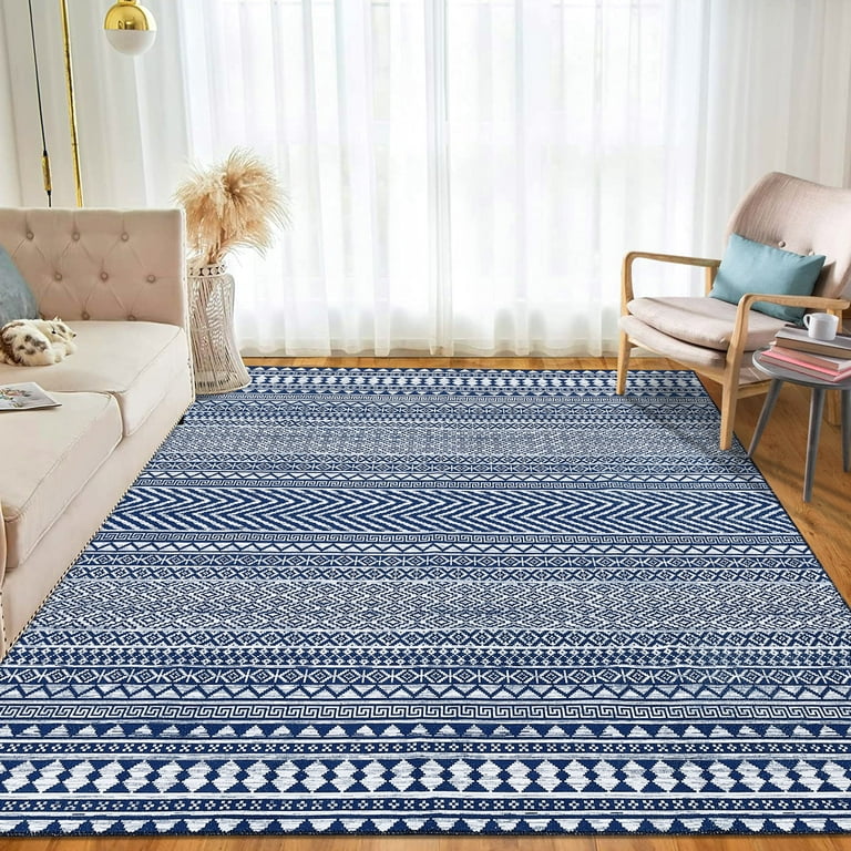 Navy Blue Living Room Area Rugs