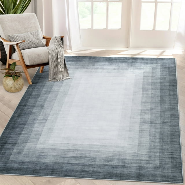 Haperlare Rug Modern Bordered Area Rug for Living Room Dining Room Rug ...