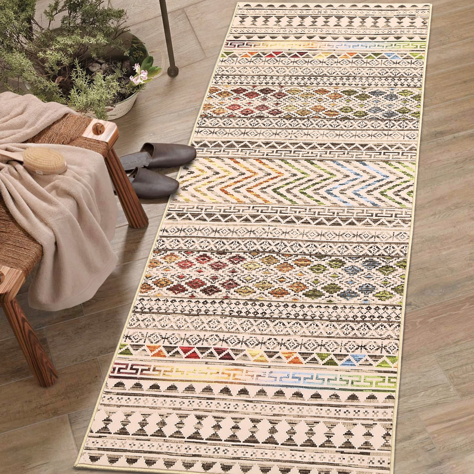 Haperlare Runner Rugs Washable Oriental Geometric Rug Runner Rugs for ...
