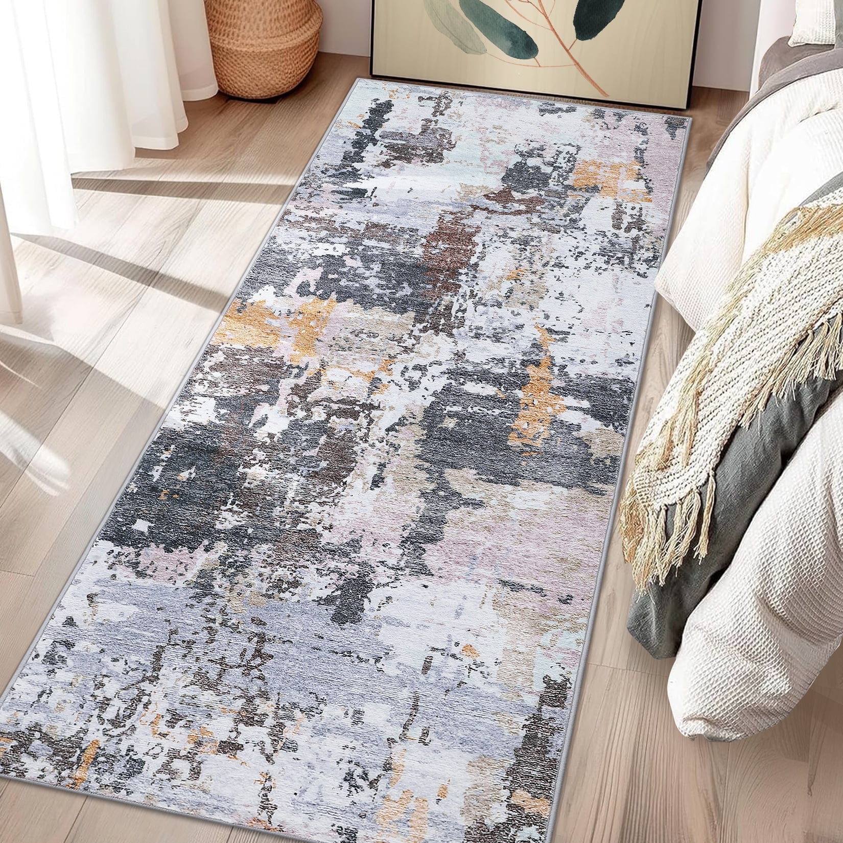 Haperlare Runner Rugs for Hallway Entryway Machine Washable Low Pile ...