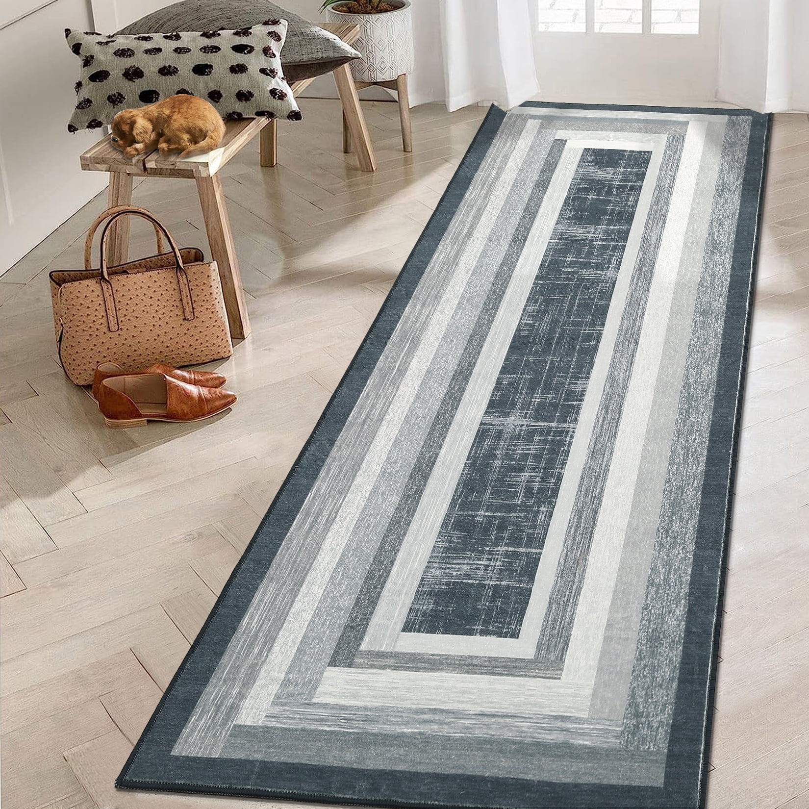 Haperlare Runner Rugs for Hallway Washable Modern Rugs Geometric ...