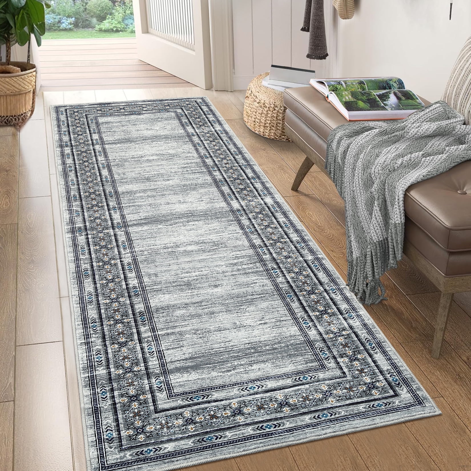 Haperlare Runner Washable Rugs for Hallway Modern Non Slip Low Pile ...