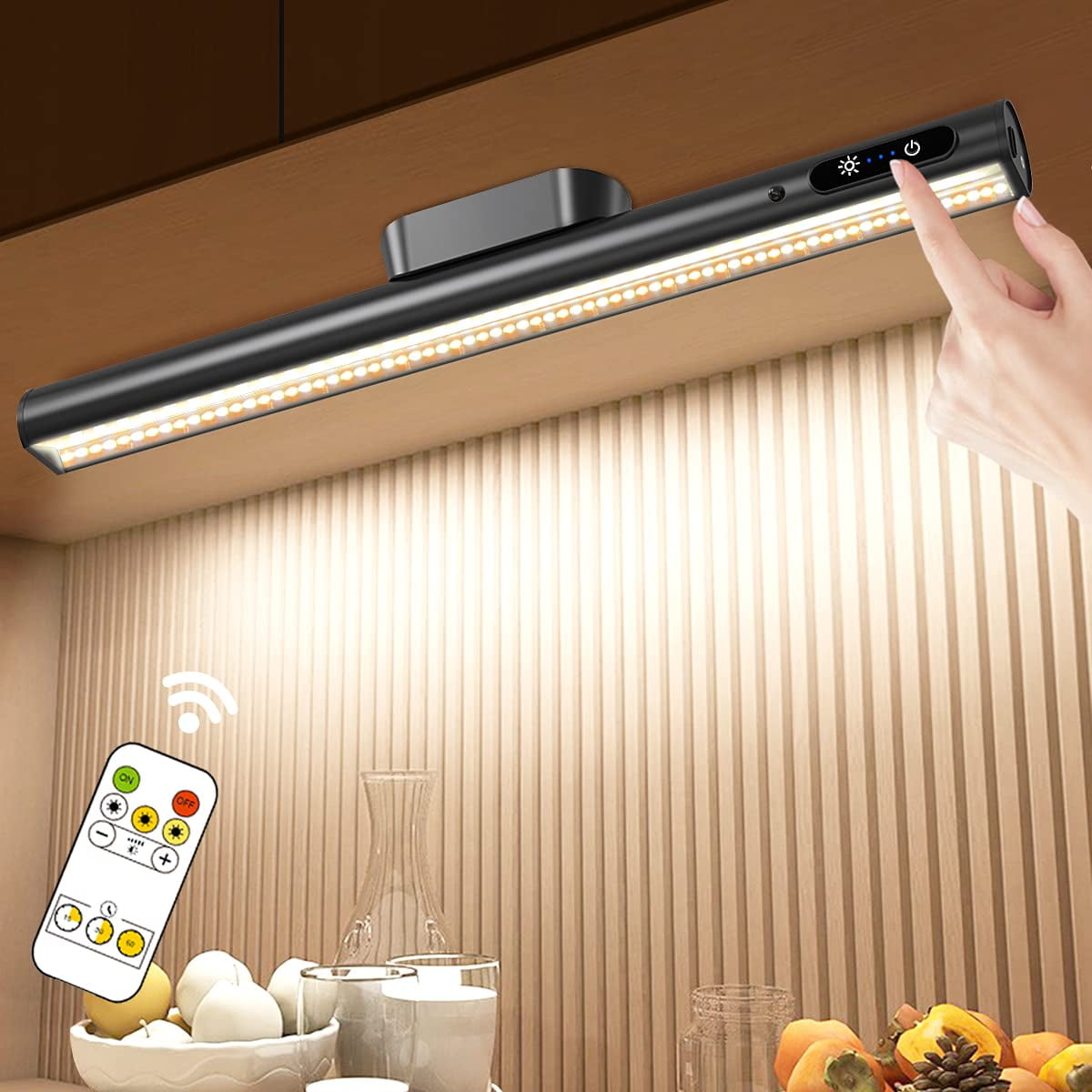 Hapfish Battery Powered Operated Wall Strip Lights, Rechargeable LED ...