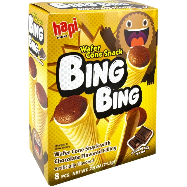 Hapi Bing Bing Crispy Cone Snack, Chocolate Flavor, 2.5 oz - Walmart.com