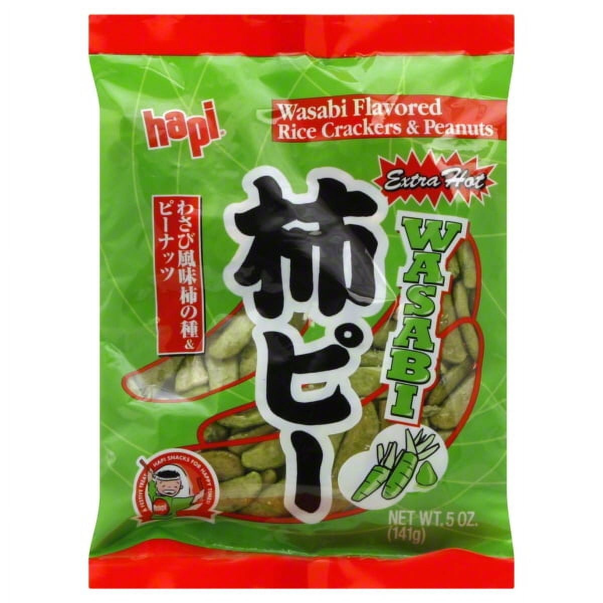 Hapi Kaki Pea Wasabi Flavored Rice Crackers & Peanuts 5oz/(142g ...
