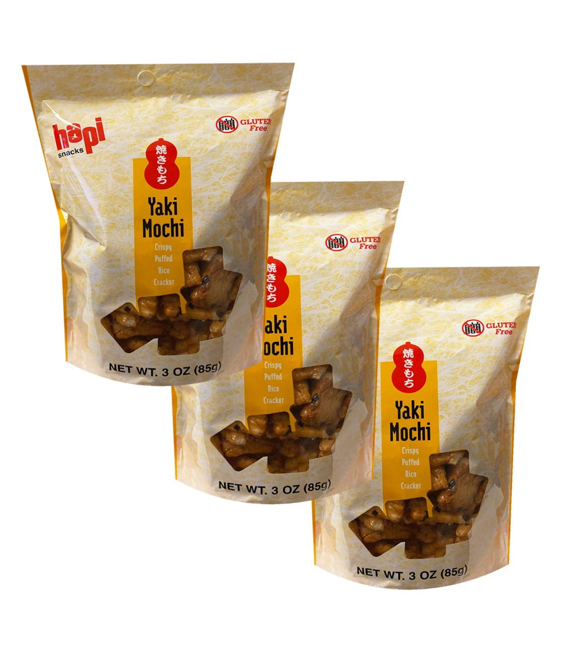 Hapi New Gluten Free Crispy HYZ01 & Crunchy Rice Cracker Mix 3oz, 3 ...