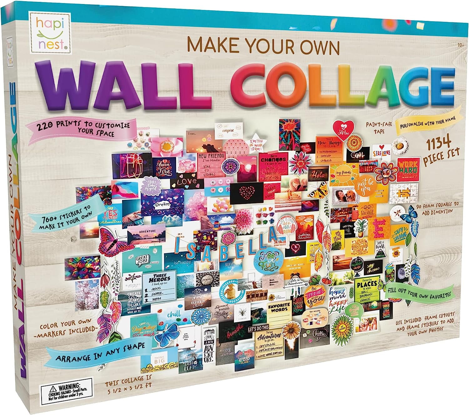 Hapinest, DIY Wall Collage Kit, 5.5 x 3.5 ft, Arts and Crafts - Walmart.com