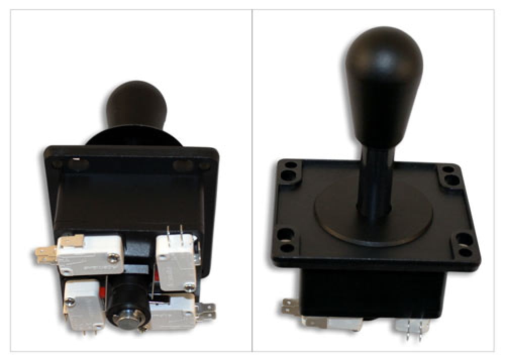 Happ Competition Style Arcade Joystick BLACK Switchable from 8-way to 4 ...