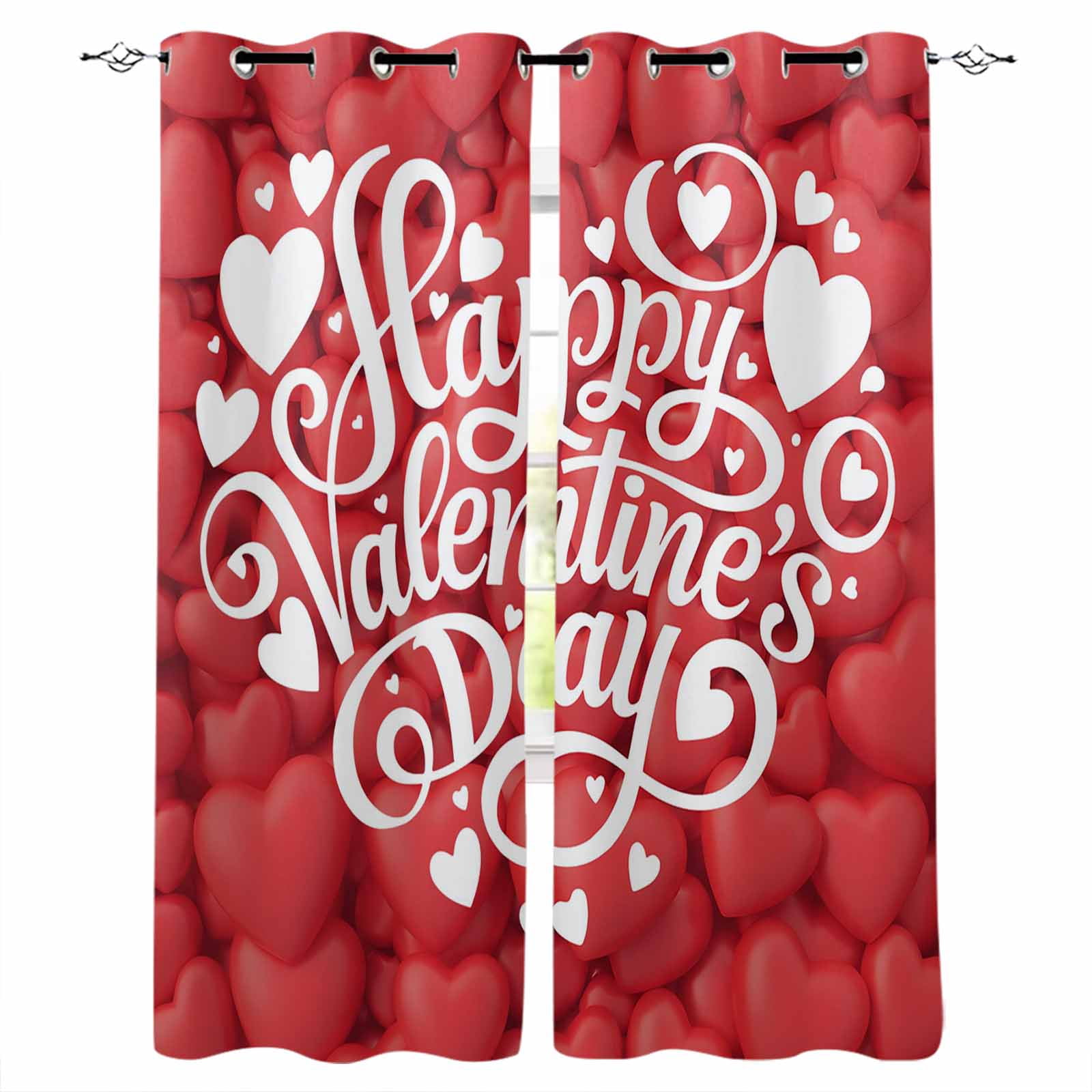 Happ Valentine's Day Blackout Curtains for Bedroom/Living Room, Thermal ...