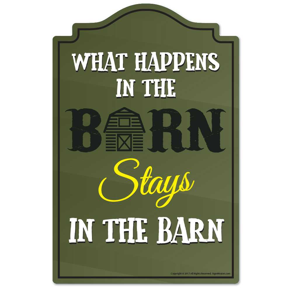 What Happens In The Barn [3 Pack] of Vinyl Decal Stickers | Indoor ...