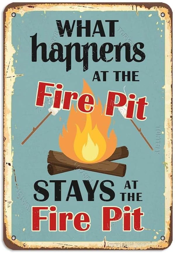 What Happens At The Fire Pit Stays At The Fire Pit Iron Retro Look ...