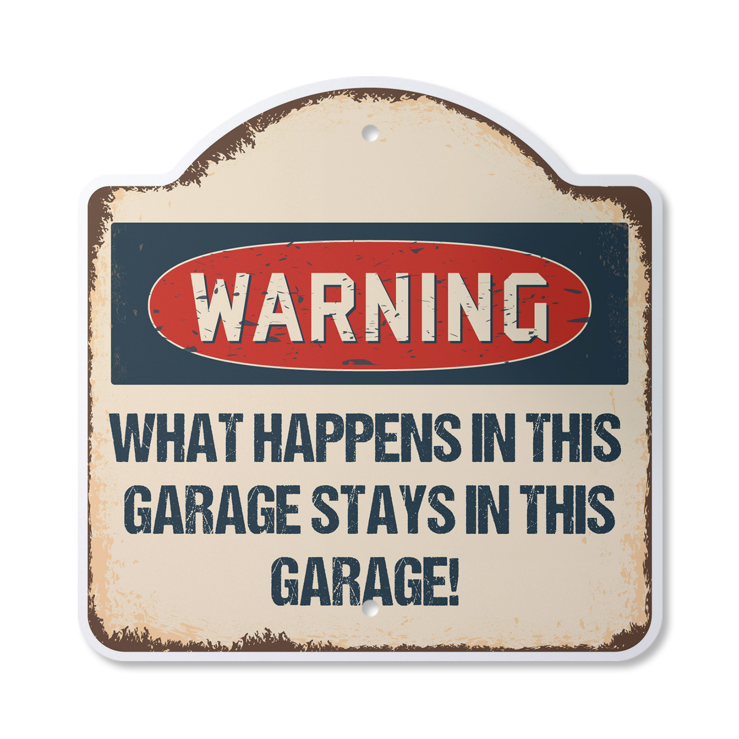 What Happens In This Garage 14" X 14" Sign | Indoor/Outdoor Plastic ...