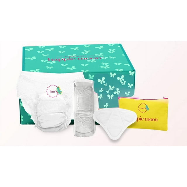 Happie Moon Teen's Menstrual Kit | Disposable Period Panties, 10 Pads, 2 Overnights, Warming ...