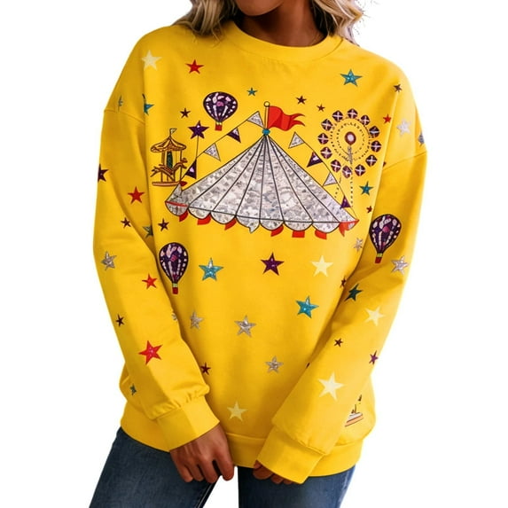 Happiest Place On Earth Sweatshirts for Women Graphic Magic Circus ...