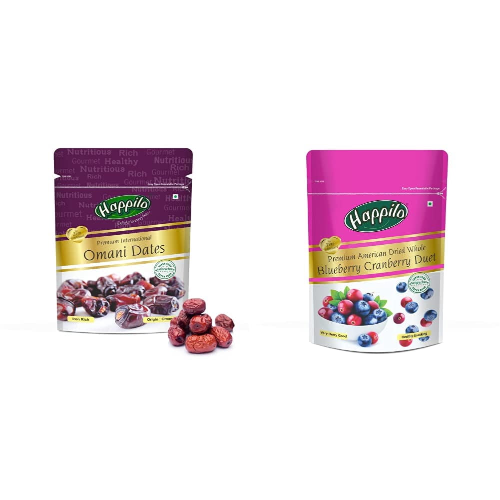 Happilo Premium International Omani Dates 250gm, 8.8 Ounce & Premium ...