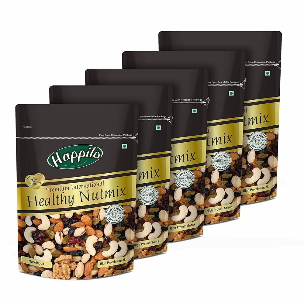 Happilo Premium International Salted Partymix 1kg (200gm*5) | Healthy ...