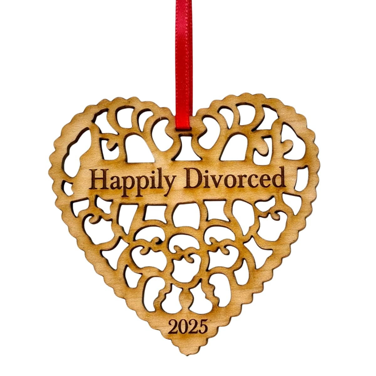 Happily Divorced 2025 Christmas Ornament, Funny Divorce Gift for Men or ...
