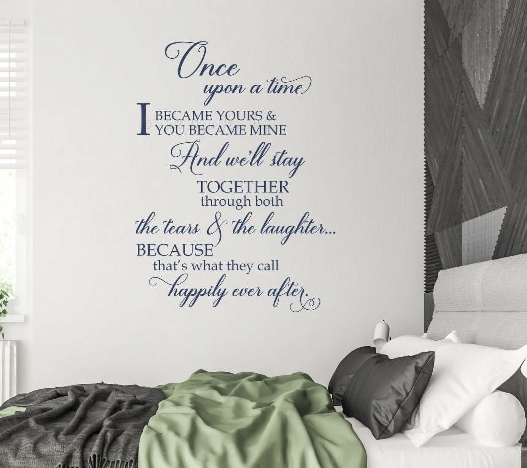 Happily Ever After Wall Decals Vinyl Lettering Stickers Bedroom Decor ...